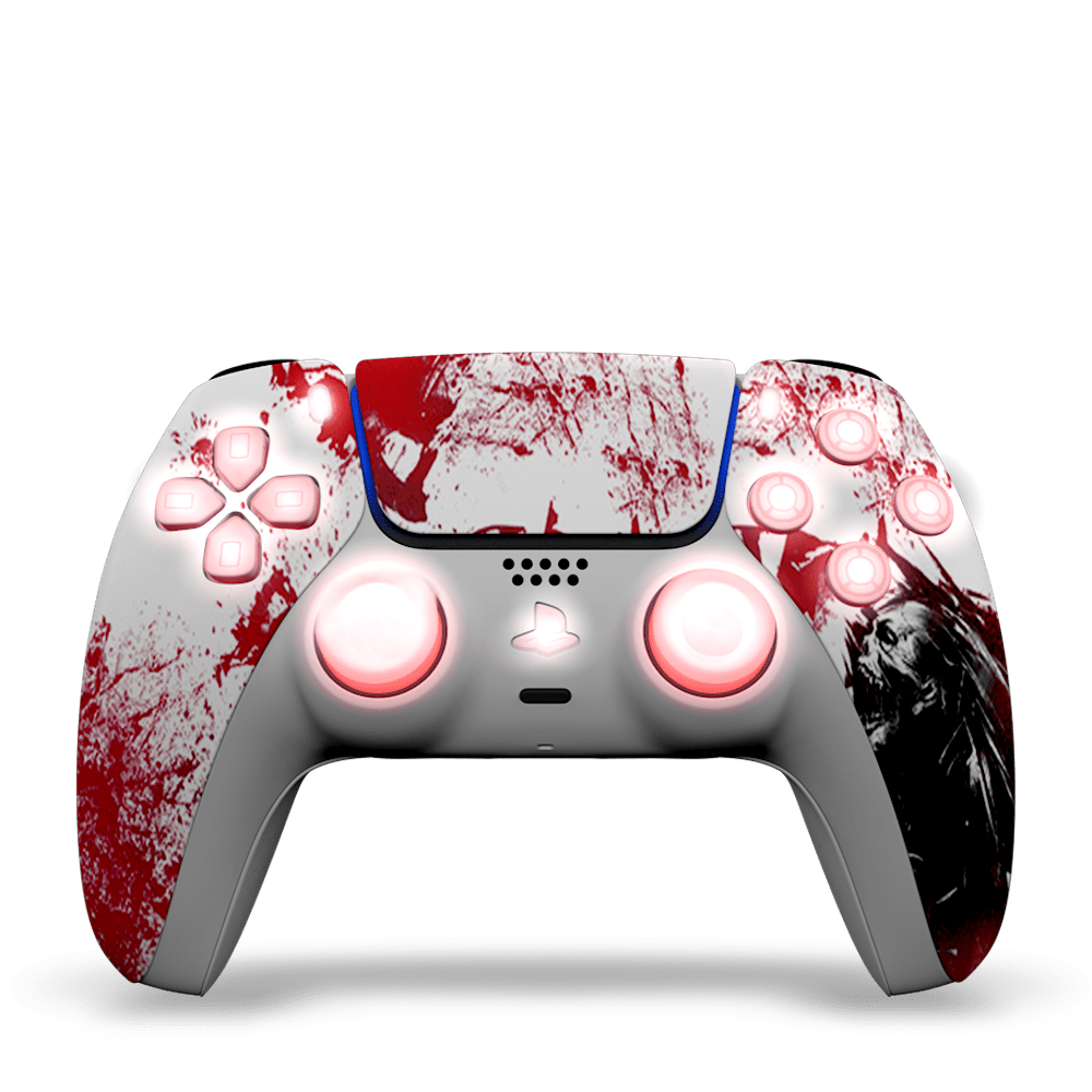 Blood custom PS5 controller / LED kit | Draw my Pad